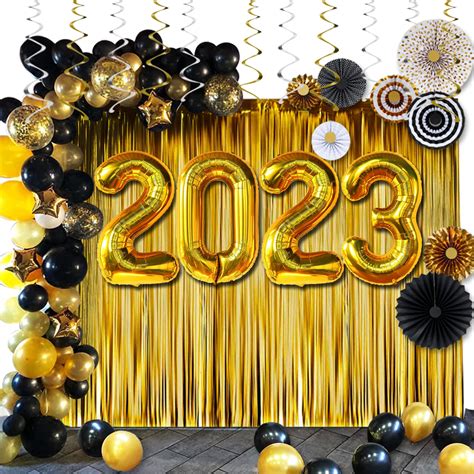 Buy 2023 Graduation Decorations40in 2023 Balloons89pcs Black And Gold