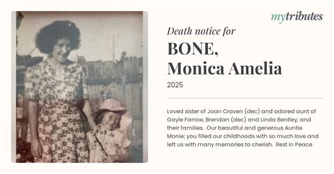 Bone Monica Amelia Death Notices Geelong Geelong Advertiser