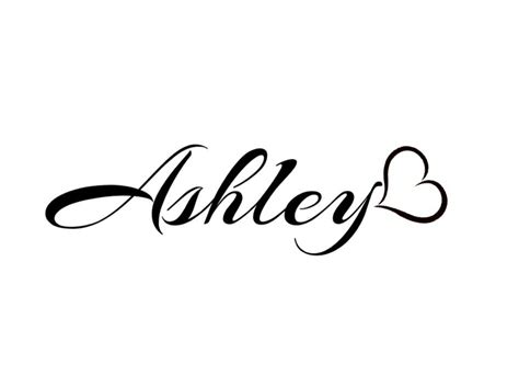 Lettering Ashley In Cursive Calligraphy