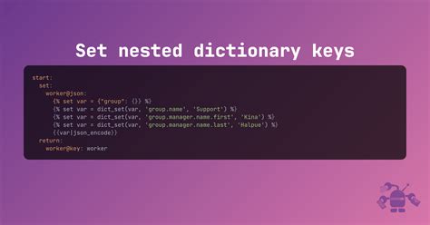 Set Nested Dictionary Keys Cerb
