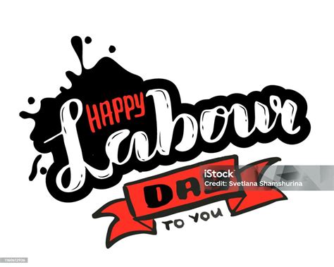 벡터 손 문자 당신에게 행복 노동일 5 월 1 일 축하 인사말 배너 배경 템플릿 배지 기호 아이콘 로고 및 인쇄 디자인에 대한 벡터 그림 5월에 대한 스톡 벡터 아트 및
