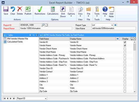 Vendor 1099 Information Smartlist Builder Template Eone Solutions