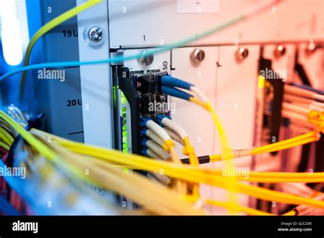 Core Switch Technology In Network Room Place Stock Photo Alamy