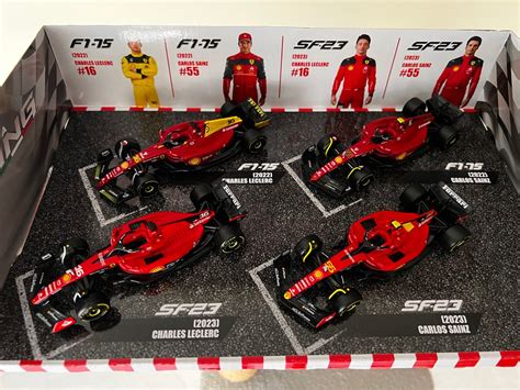 Bburago 143 Model Car 4 4 Car Set Ferrari Leclerc Sainz