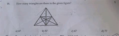 18 How Many Triangles Are There In The Given StudyX