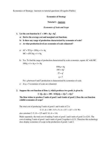 5ssmn933 Tutorial Solutions Pdf Profit Economics Demand