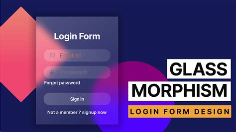 Glass Morphismlogin Form Behance