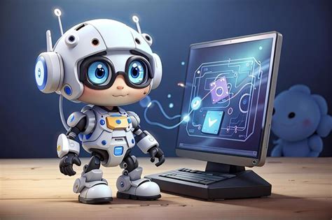 Premium Ai Image Cloud Computing Technology Concept With 3d Rendering Cute Robot And Graphic
