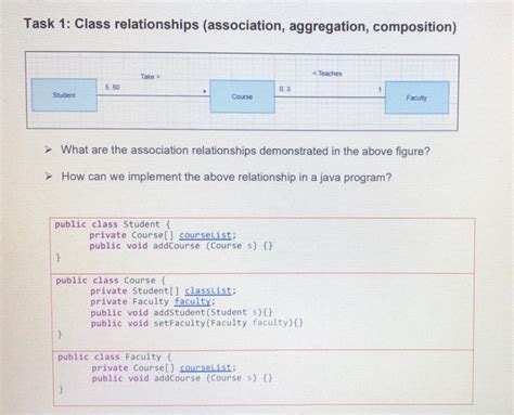 Solved Task 1 Class Relationships Association