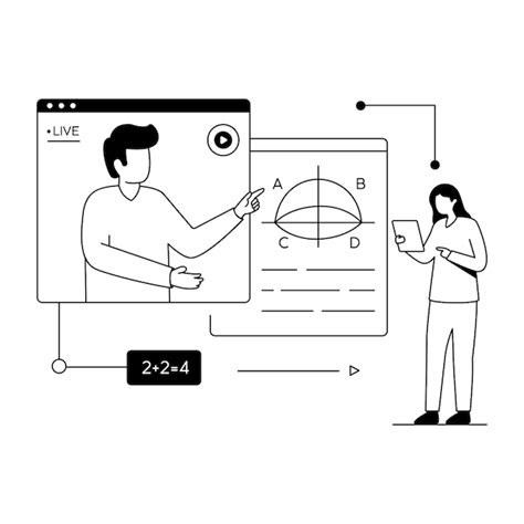Premium Vector Data Analysis Character Based Line Illustration