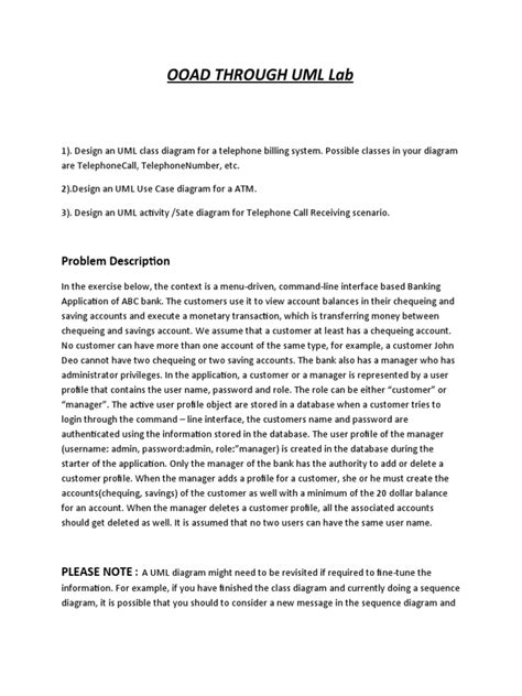 Ooad Through Uml Lab Pdf Use Case User Computing