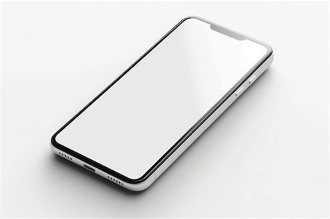 Modern Smartphone Mockup On Isolated Background Created With Generative