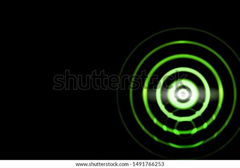 Abstract Green Light Ring Effect Sound Stock Illustration 1491766253
