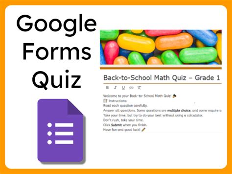 Math Quiz Grade 1 For Back To School Fun