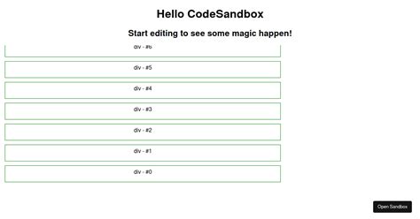 Inverse Infinite Scroll Forked Codesandbox