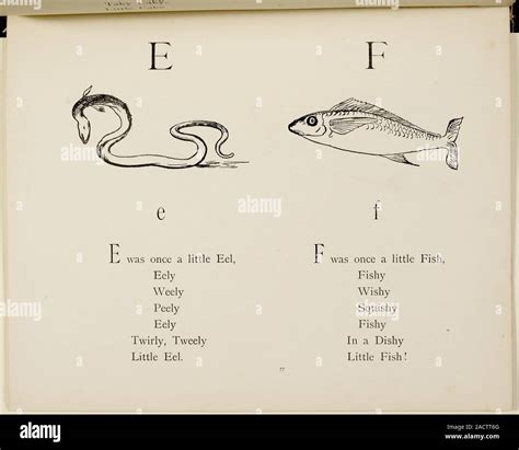 Eel And Fish Illustrations And Verse From Nonsense Alphabets By Edward Lear Author Edward Lear