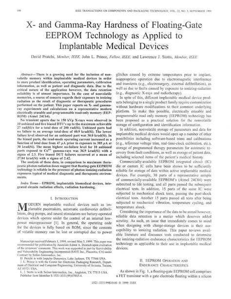 PDF Hardness Testing Implantable ICs Pdf Qualification Data Provided By Atmel 2 31 For