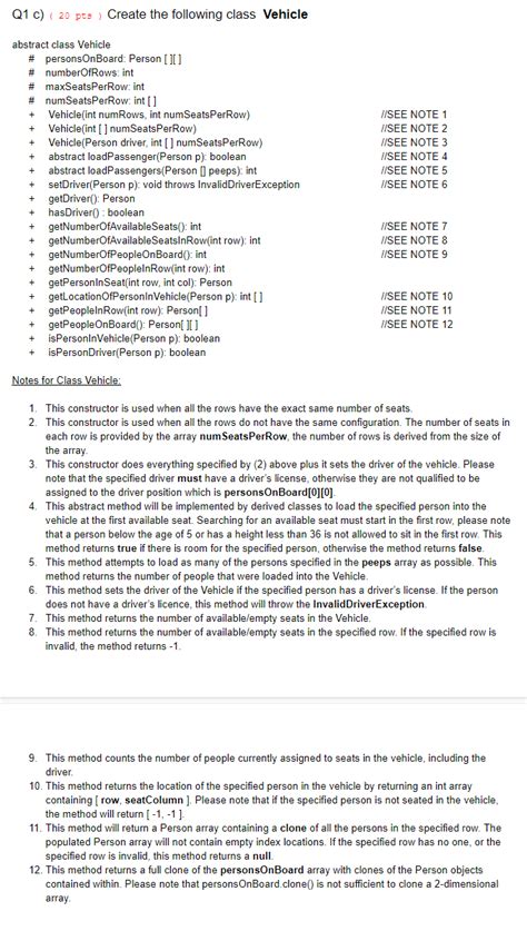 Solved A Q1 Use The Uml And Notes In The Pages Below To