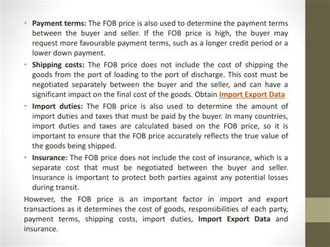 PPT How To Determine FOB Price In Import And Export Data PowerPoint Presentation ID 11959998