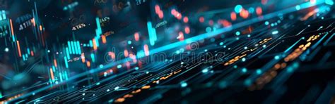 A Vibrant And Abstract Visualization Of Financial Data Featuring Dynamic Charts And Graphs