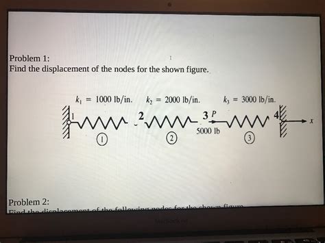 Solved Find The Displacement Of The Nodes For The Shown Chegg