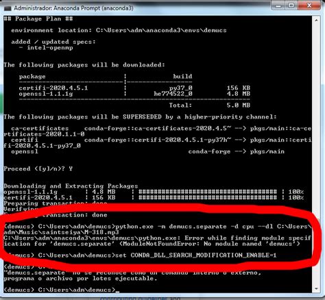 modulenotfounderror no module named `demucs` · issue 109