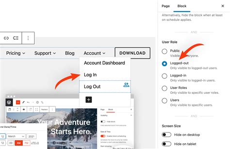 How To Create Dynamic Menus In Wordpress Part 1 Block Visibility