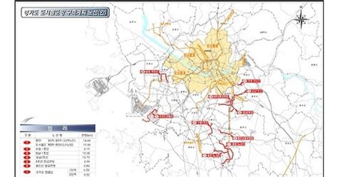 경기도 도시철도망 구축계획 노선