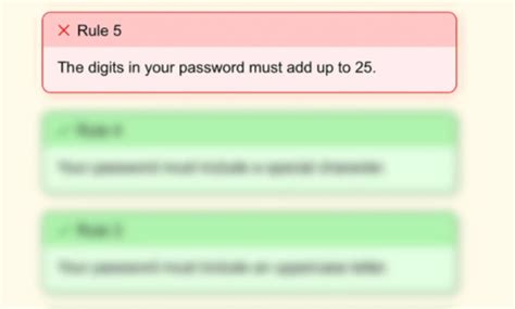 The Digits In Your Password Must Add Up To 25