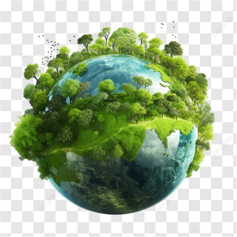 무성한 숲과 풀로 덮인 녹색 지구를 3d 렌더링 3d 렌더링 녹색 지구 울창한 숲 Png 일러스트 및 이미지 에 대한 무료