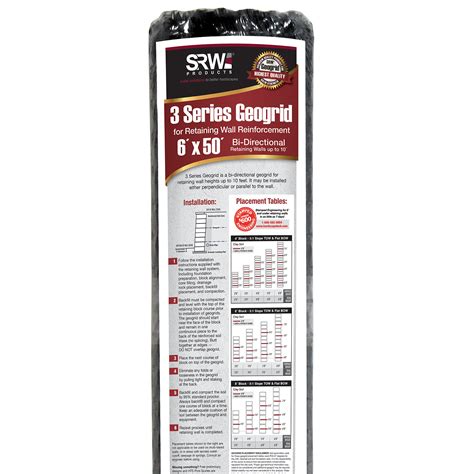 Geogrid Srw 3 Series Gsrw 365 6 X 50 Mutual Materials