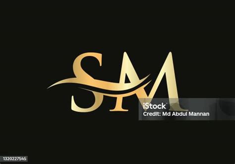 워터 웨이브 컨셉의 프리미엄 레터 Sm 로고 디자인 모던한 트렌디한 Sm 레터 로고 디자인 결정체에 대한 스톡 벡터 아트 및 기타 이미지 Istock