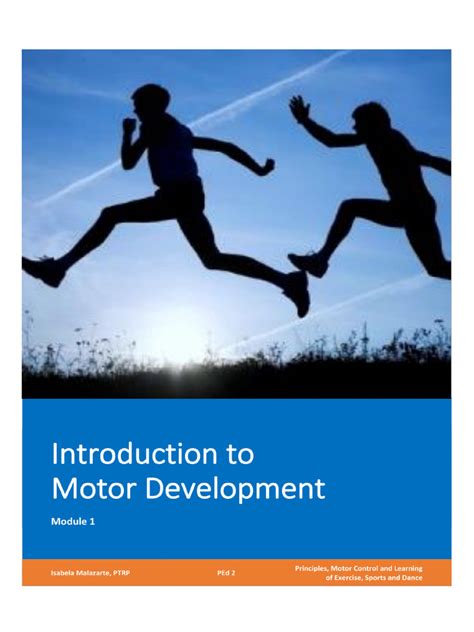 Module 1 Introduction To Motor Development Pdf