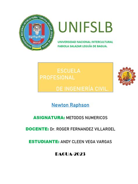 Newton Raphson Metodos Numericos Pdf