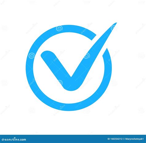 Check Mark Correct Icon Blue Checkmark In Circle For Checklist Ok