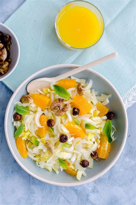 Witlofsalade Met Sinaasappel Brenda Kookt Witlofsalade Saladerecepten Gezonde Recepten