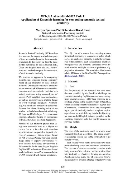 Pdf Opi Jsa At Semeval 2017 Task 1 Application Of Ensemble Learning For Computing Semantic