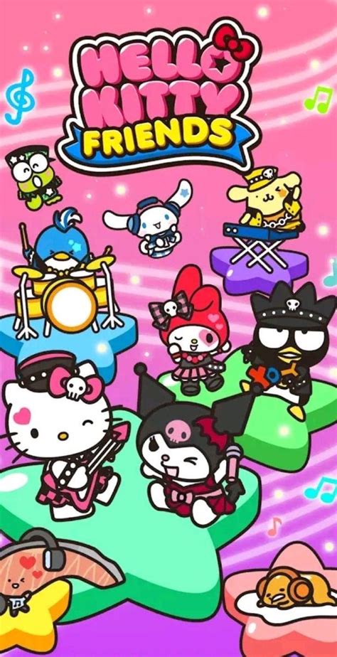 Hello Kitty Poster Отпечатки птичьих лап Стикер арт Милые рисунки