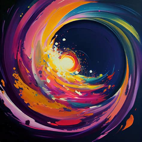 Vibrant Abstract Masterpiece A Dynamic Fusion Of Color And Texture Made With Generative Ai