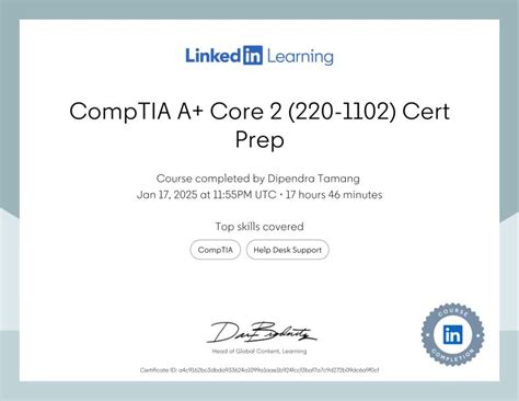 Dipendra Tamang On Linkedin Certificate Of Completion