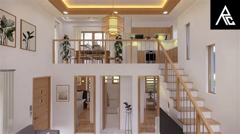 Modern 2 Bedroom Loft Type Tiny House Design Idea 5x7 Meters Only