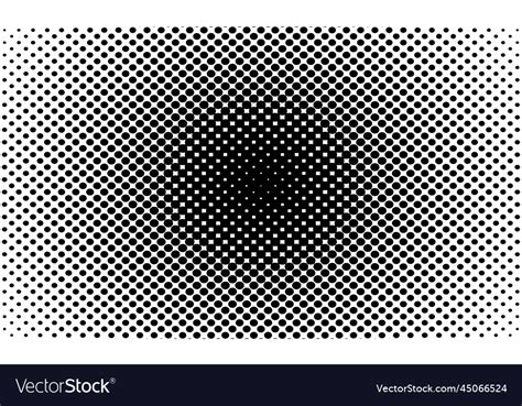 Black White Pop Art Background With Halftone Dots Vector Image