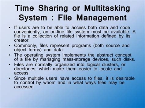 Operating System 08 Time Sharing And Multitasking Operating System Pptx Operating Systems