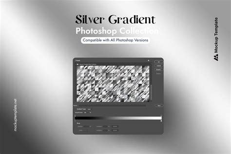 200 Silver Gradient Photoshop Free