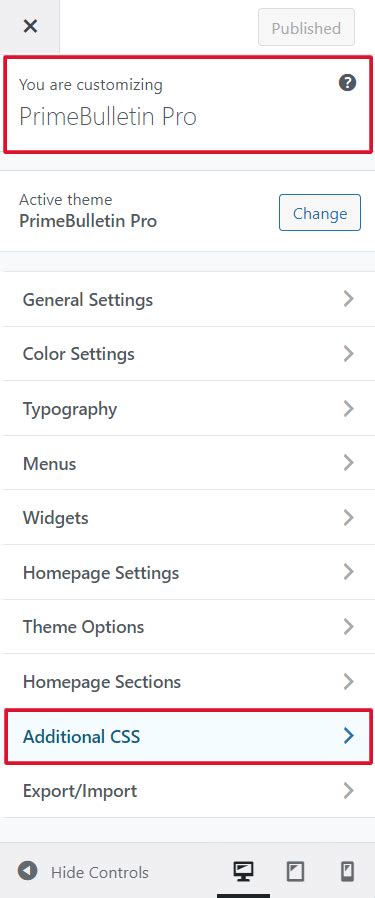 Additional Css Themeinwp Documentation Additional Css Themeinwp Documentation