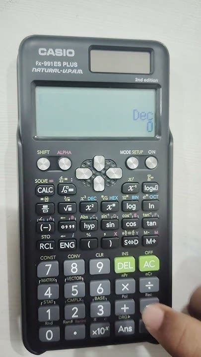 Convert Decinal To Binary In Scientific Calculator Casio Youtube