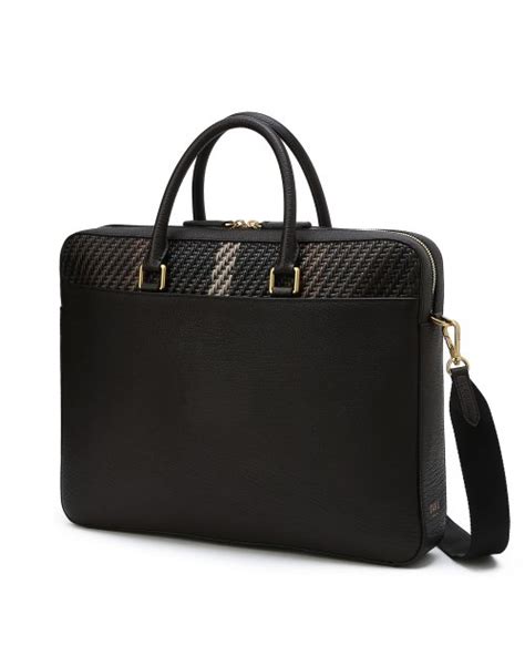 닥스액세서리 Tartan Mesh 브라운 타탄체크 가죽메쉬 서류가방 Dbba3e093w2 위시버킷