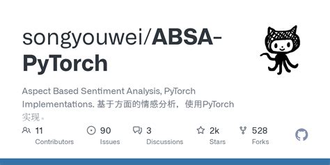 Github Songyouweiabsa Pytorch Aspect Based Sentiment Analysis