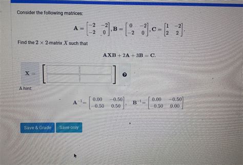 Solved Consider The Following Matrices Find The 2 X