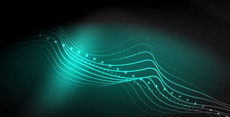 어둠 반짝이는 움직임 마법의 공간 빛에 추상적 인 물결을 빛난다 테크노 추상적인 배경 0명에 대한 스톡 벡터 아트 및 기타